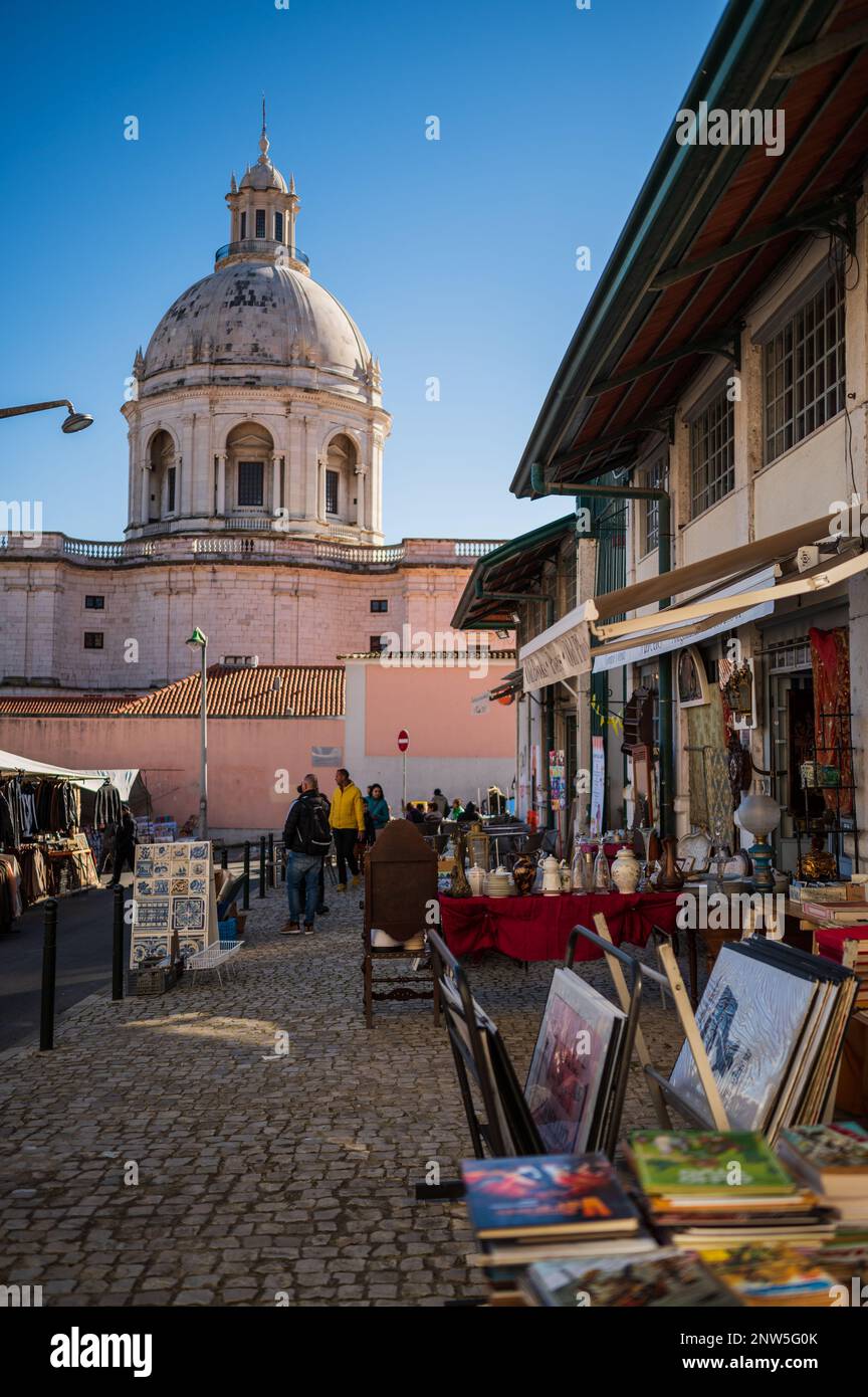 The Feira da Ladra, Lisbon's flea market around the Campo de Santa ...