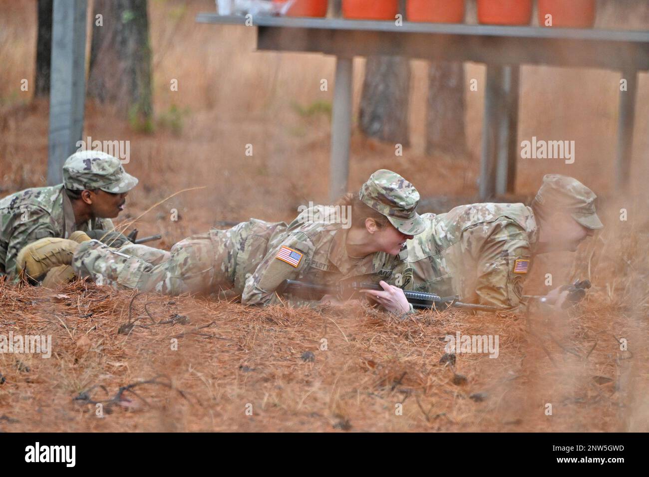 On the Fort Dix Range Complex on Rang 59E these soldiers are shown ...