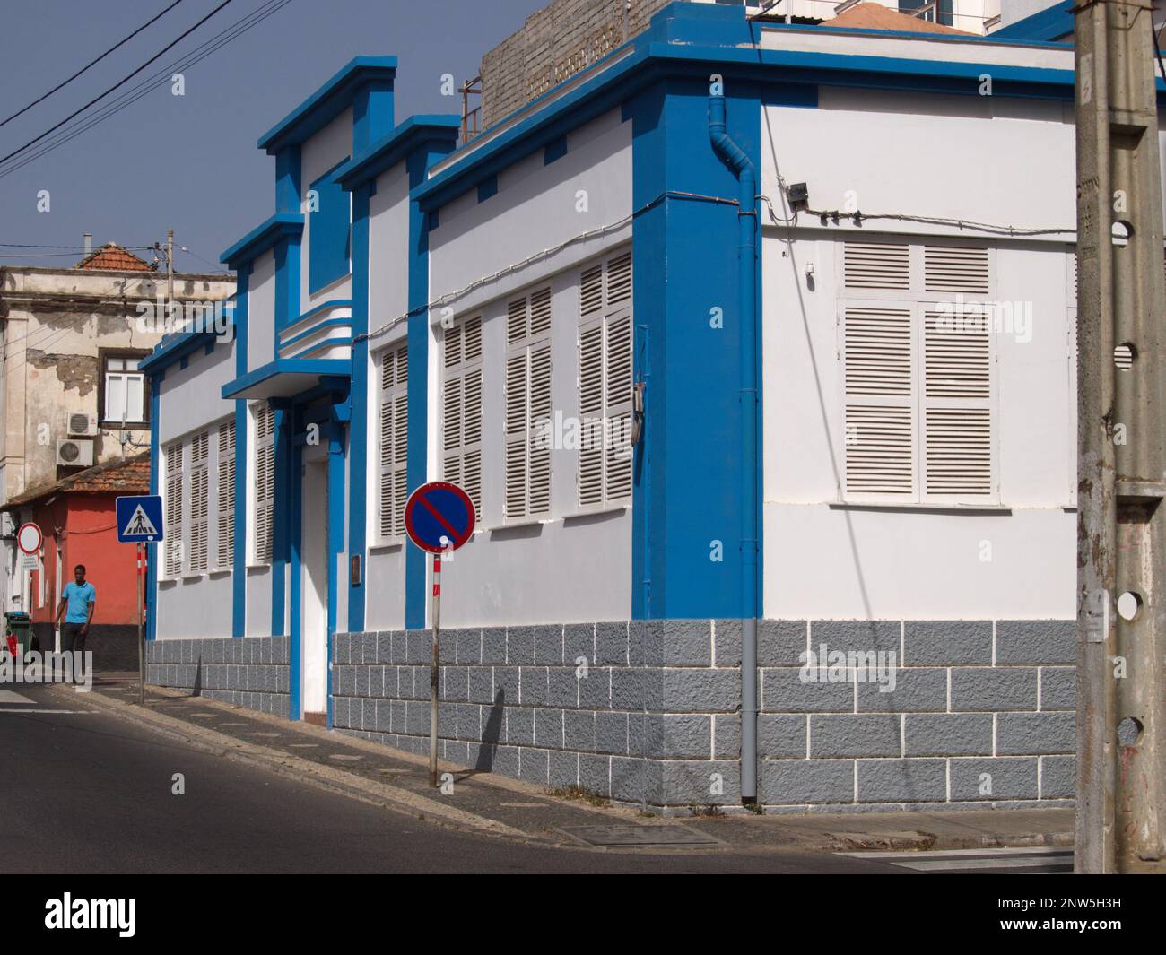Porto Praia Cape Verde Islands - a street scene - Brightly colored ...