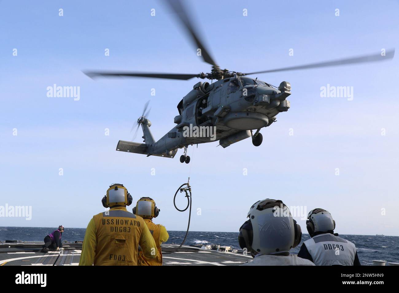 SAGAMI WAN, Japan (Jan. 23, 2023) A MH-60R Seahawk helicopter, attached ...