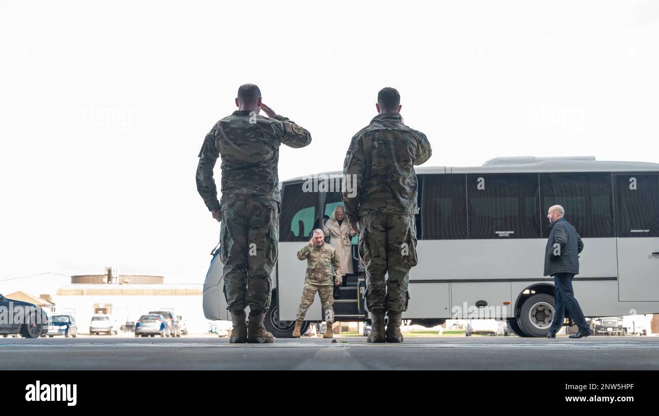 Liberty Wing Airmen greet Brig. Gen. Joseph Campo, 48th Fighter Wing ...