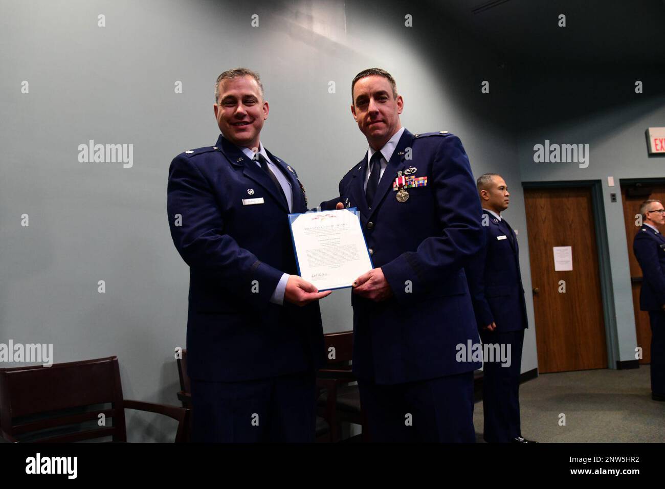 U.S. Air Force Maj. Robert M. Forrester, the outgoing Commander of the ...