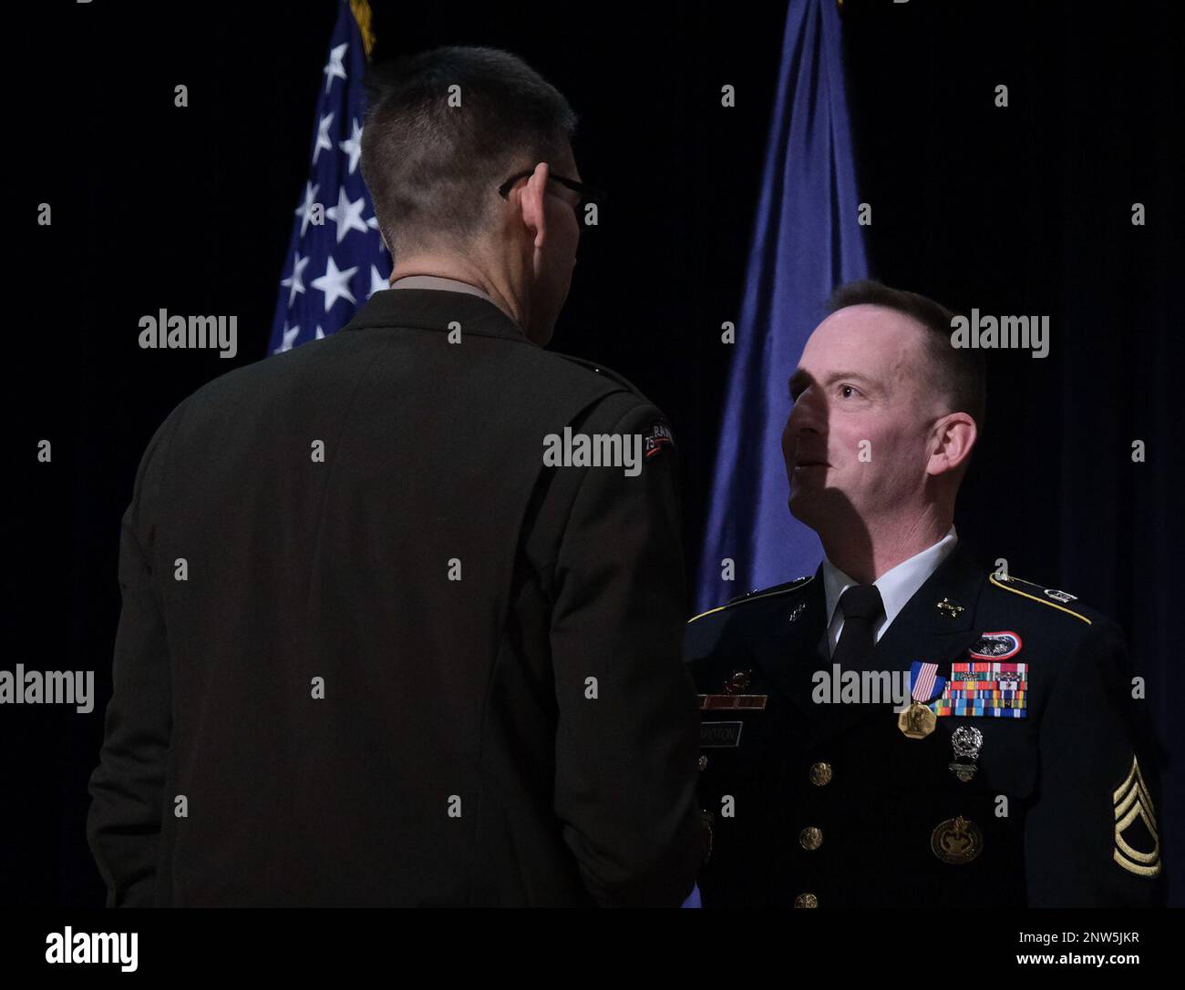 Army Sgt. 1st Class Class Andrew Chapoton (right), 11th Airborne ...