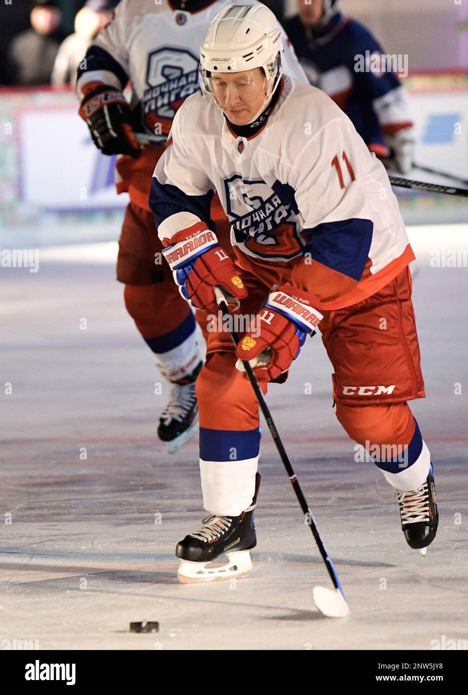 Russian President Vladimir Putin takes part in a match of the Night ...