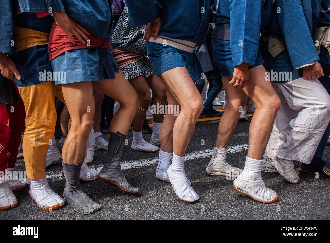Detail, bearers of Mikoshi,Sanja Matsuri Festival, Sensoji Temple ...