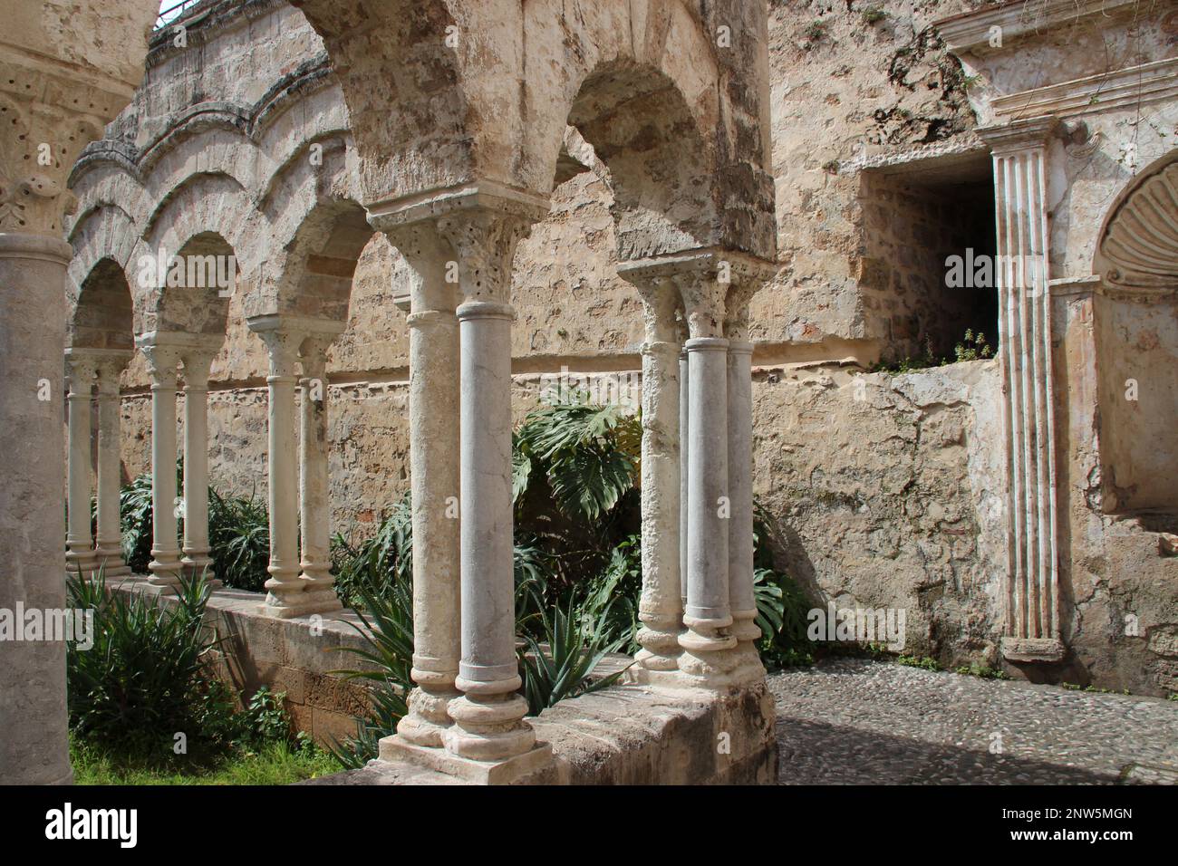 medieval monastery (san giovanni degli eremiti) in palermo in sicily ...