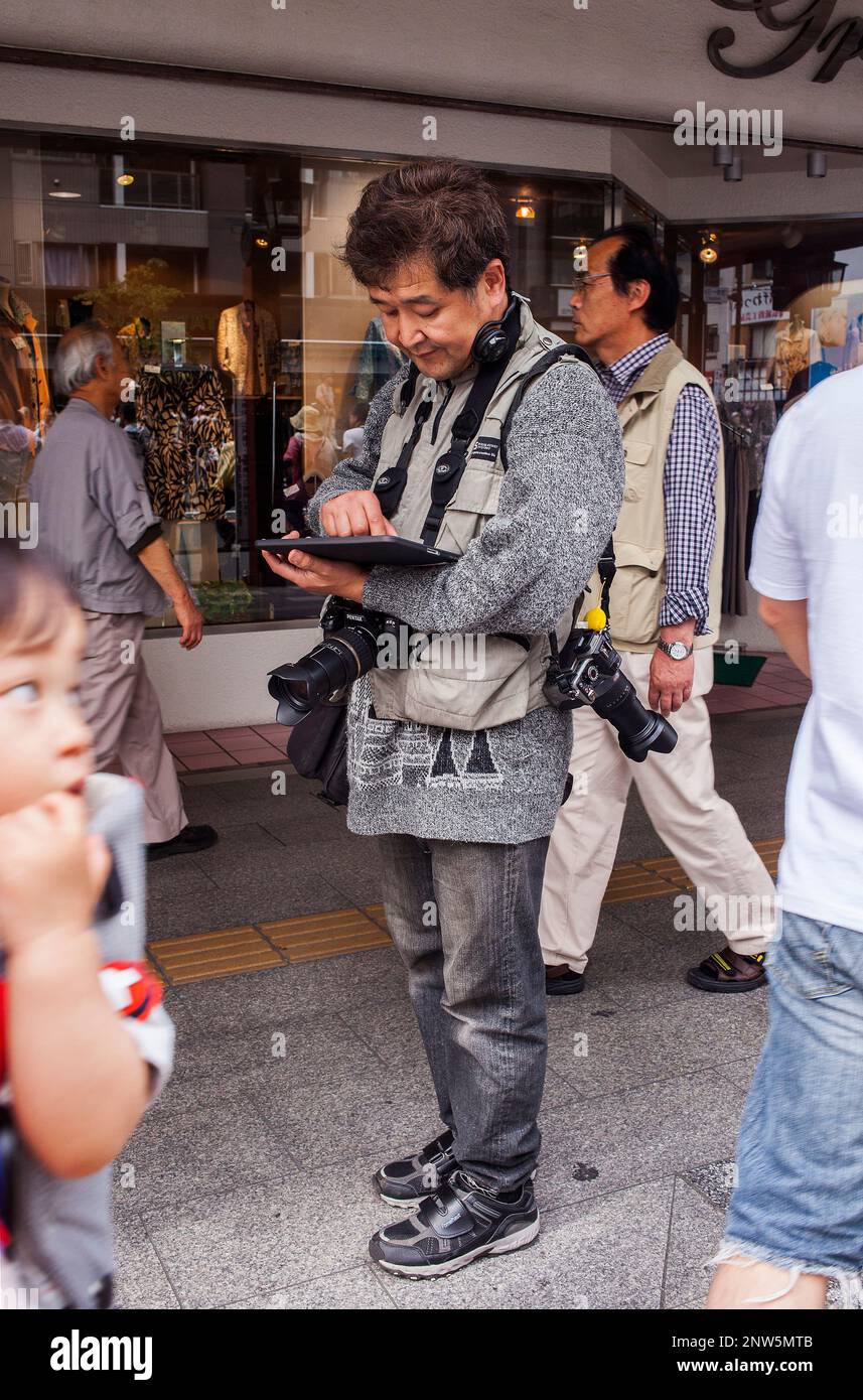 Man in Kaminarimon dori,next to Sensoji Temple, Asakusa, Tokyo, Japan ...