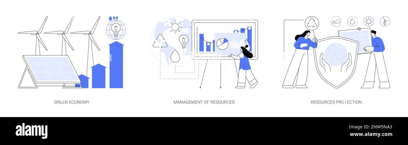 Sustainable development abstract concept vector illustrations Stock ...