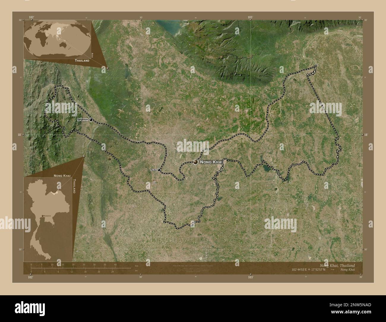 Nong Khai Thailand Map Digital Nomad Cafes