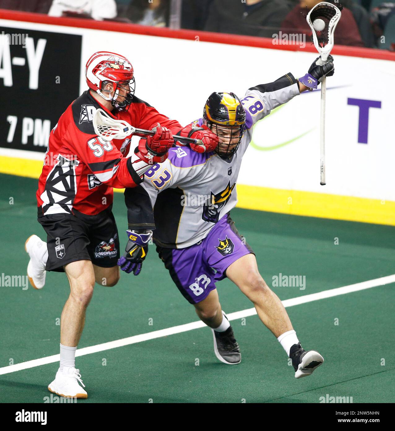San Diego Seals player Austin Staats, rt, battles to keep the ball away ...