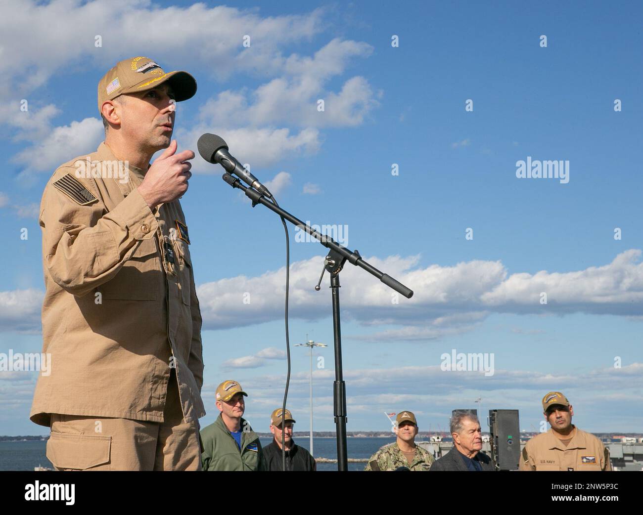 Capt. Paul Lanzilotta, the first-in-class aircraft carrier USS Gerald R ...