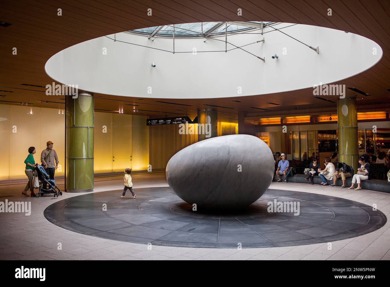 Sculpture titled Ishinki by Kan Yasuda. In Shopping Mall Galleria ...