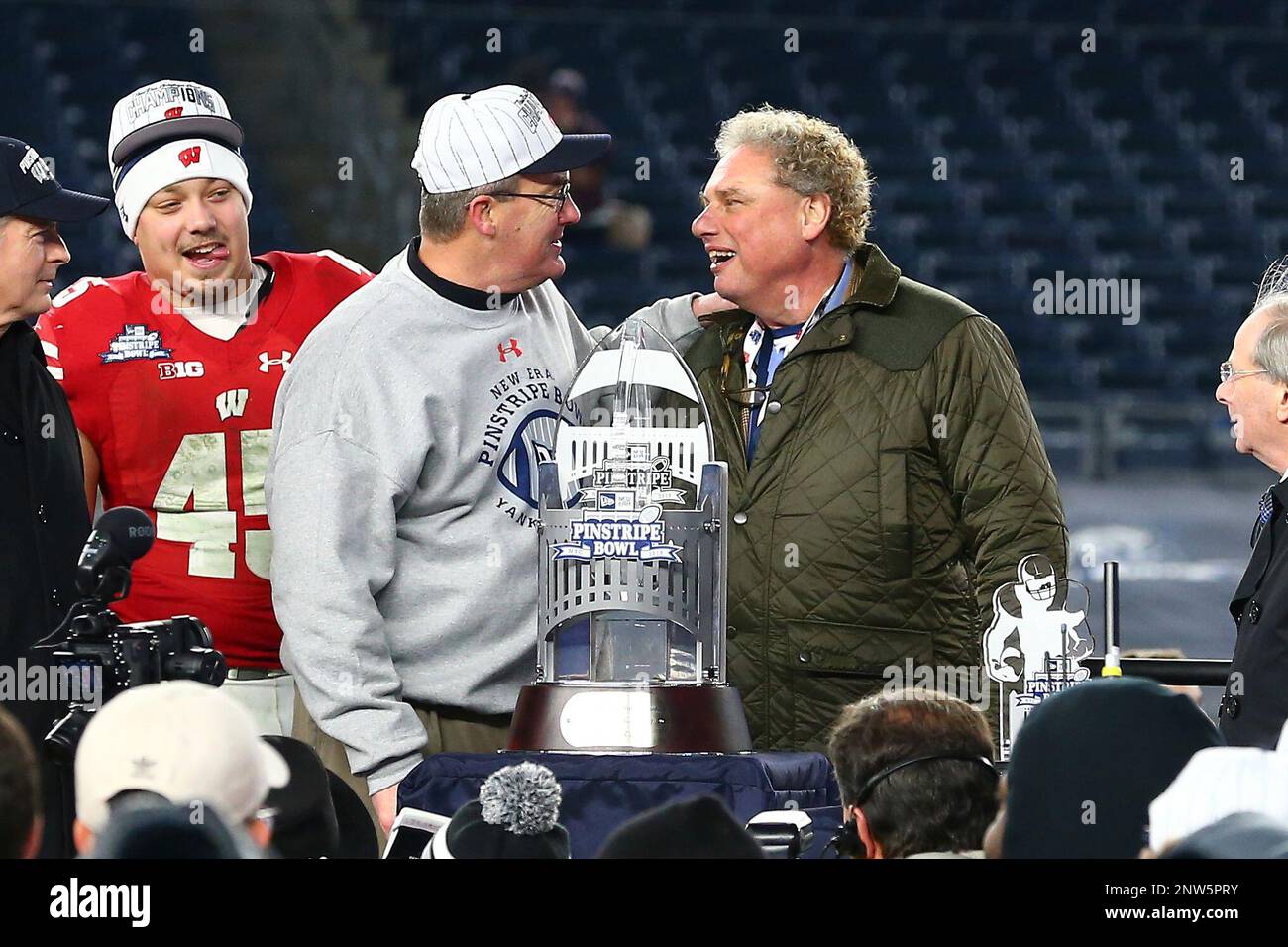 BRONX, NY - DECEMBER 27: Wisconsin Badgers head coach Paul Chryst with ...