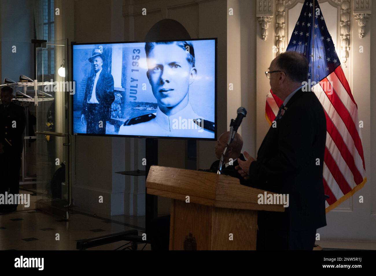 ANNAPOLIS, Md. (Feb. 17, 2023) Retired Rear Adm. Samuel Cox, director ...