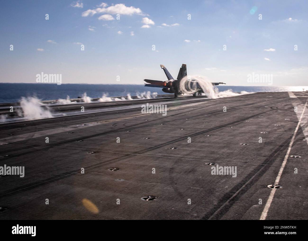 230115-N-EL850-1269 ADRIATIC SEA (Jan. 15, 2023) An F/A-18F Super ...