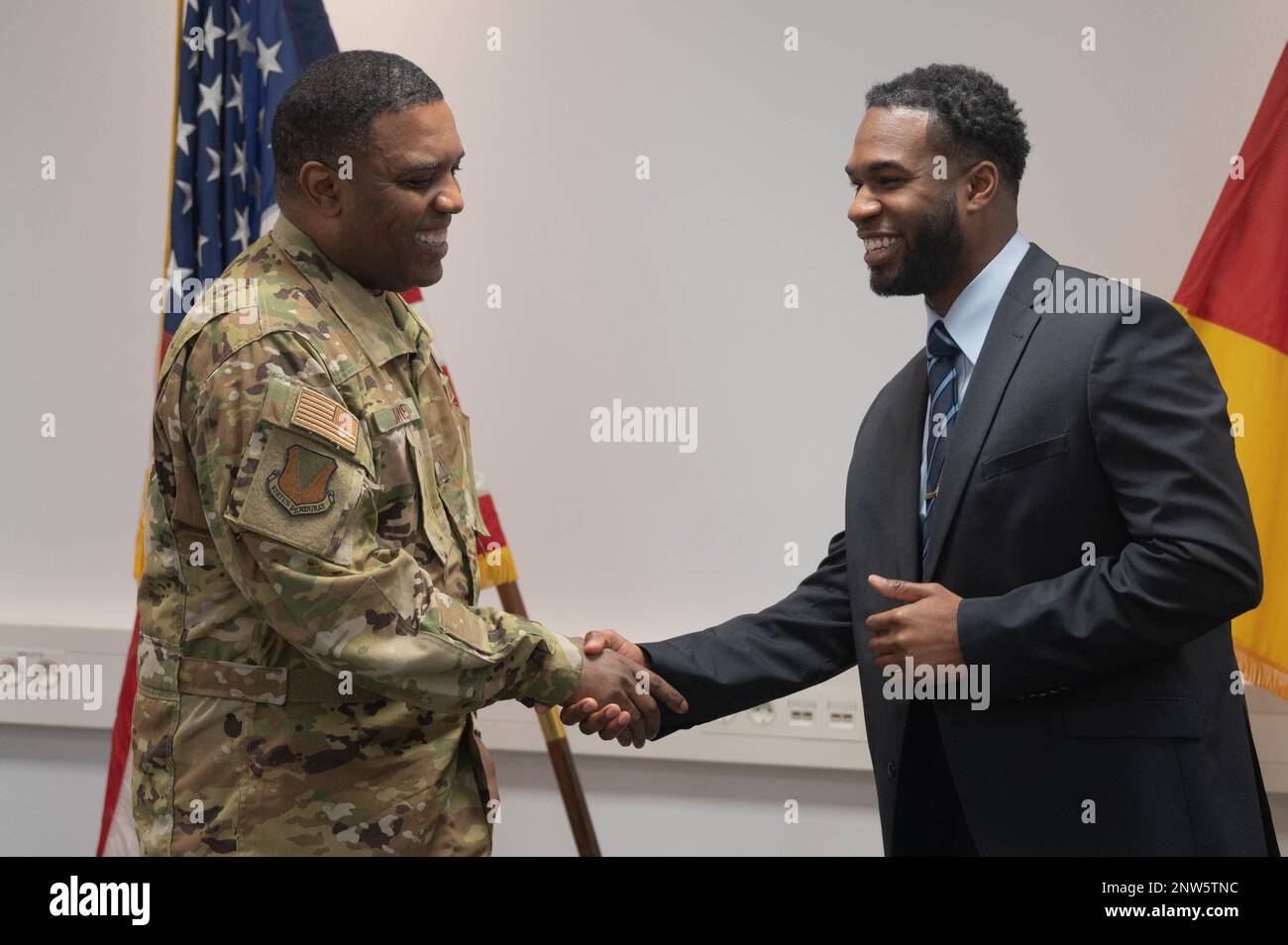 U.S. Air Force Brig. Gen. Otis C. Jones, left, 86th Airlift Wing ...
