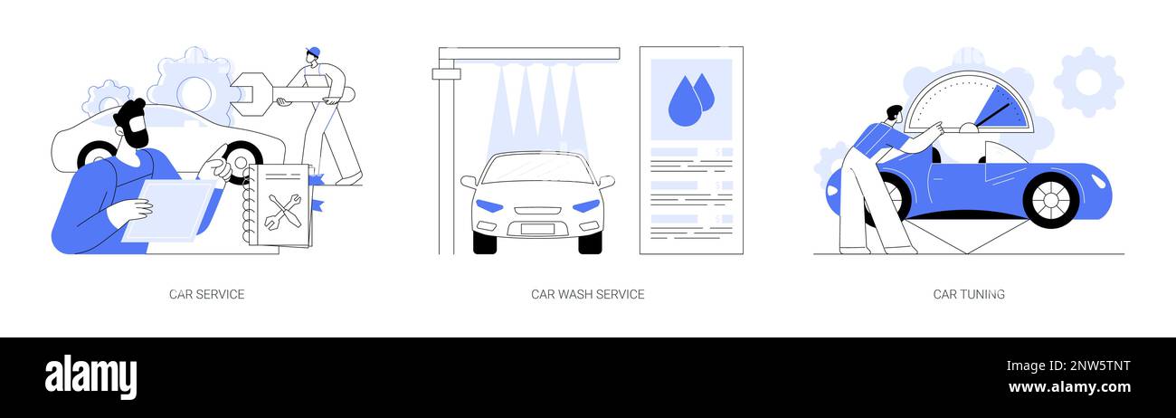 Vehicle maintenance business abstract concept vector illustrations ...