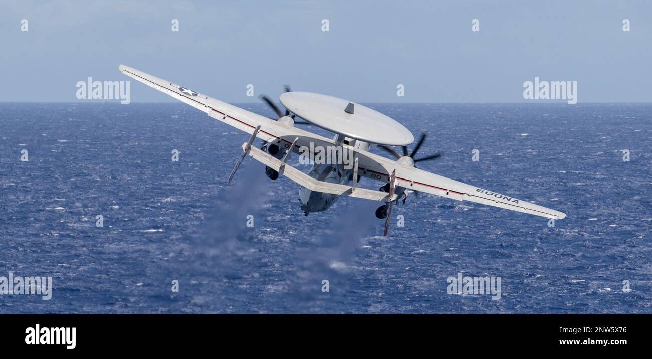 230222-N-DU622-1192 PHILIPPINE SEA (Feb. 22, 2023) An E-2C Hawkeye from ...