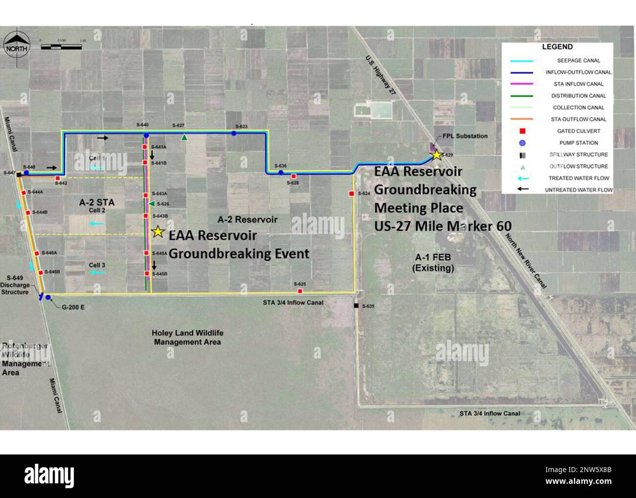 Area map of the Everglades Agricultural Area. The Everglades ...