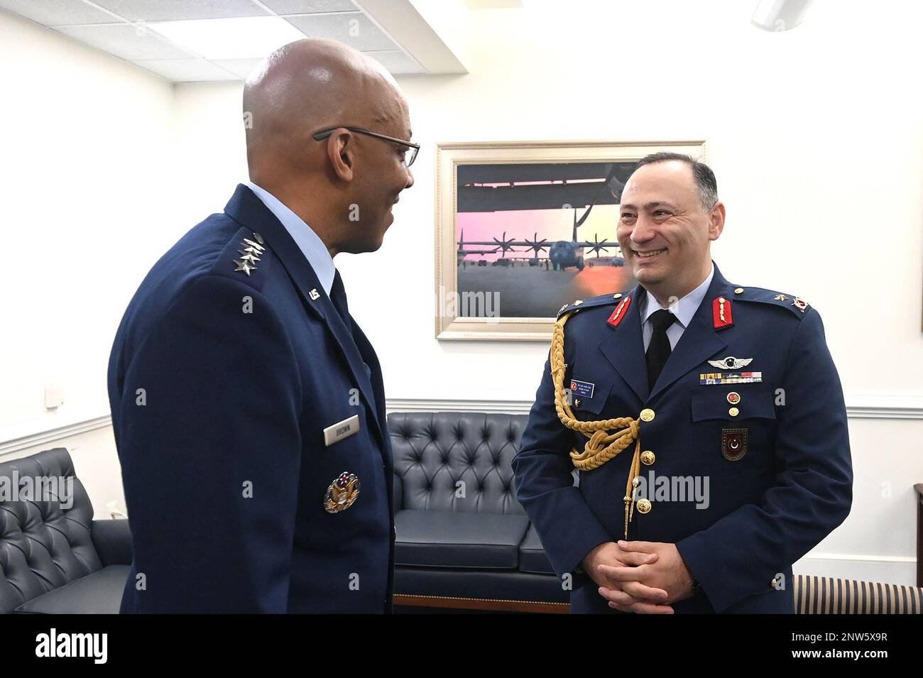 Chief of Staff of the Air Force Gen. CQ Brown, Jr., greets Turkish ...