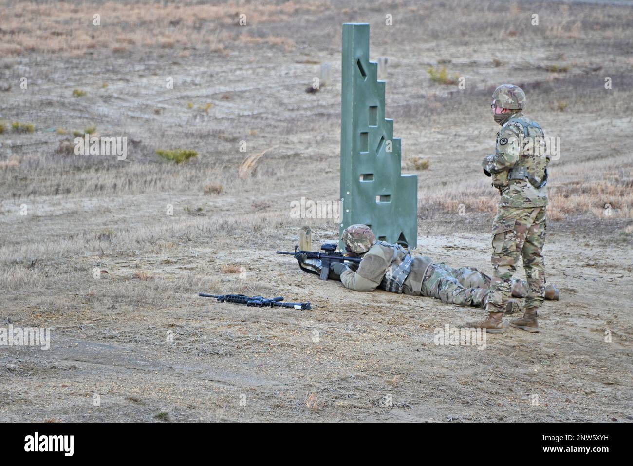 On Range 21 on the Fort Dix Range Complex soldiers from the 104th ...
