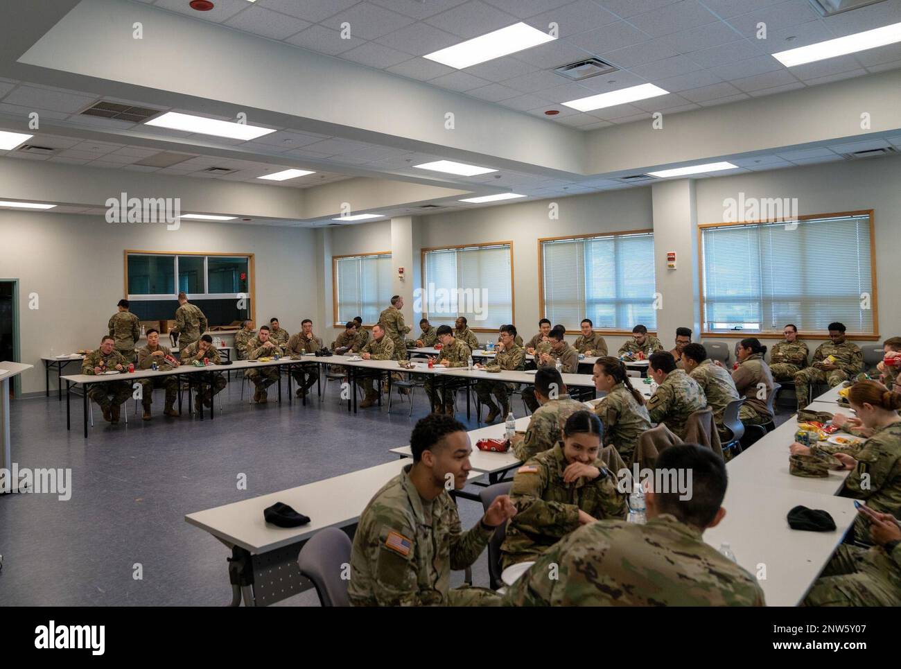 The Soldiers get ready for their spiritual resilience training on ...
