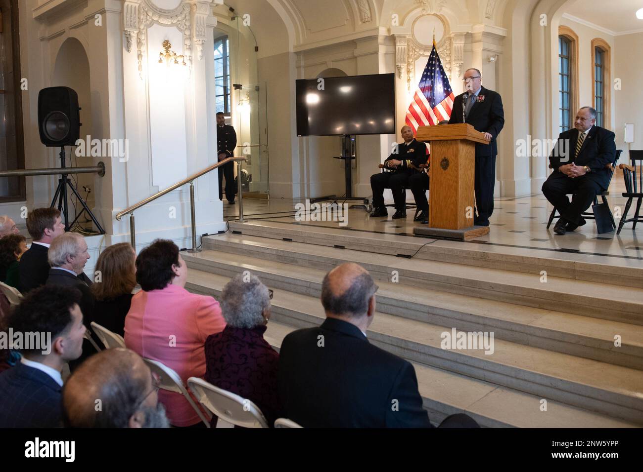 ANNAPOLIS, Md. (Feb. 17, 2023) Retired Rear Adm. Samuel Cox, director ...