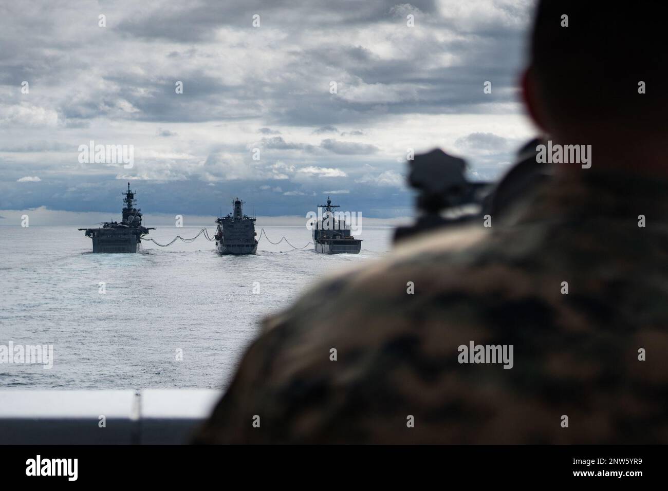 The Military Sealift Command fleet replenishment oiler USNS Laramie (T ...