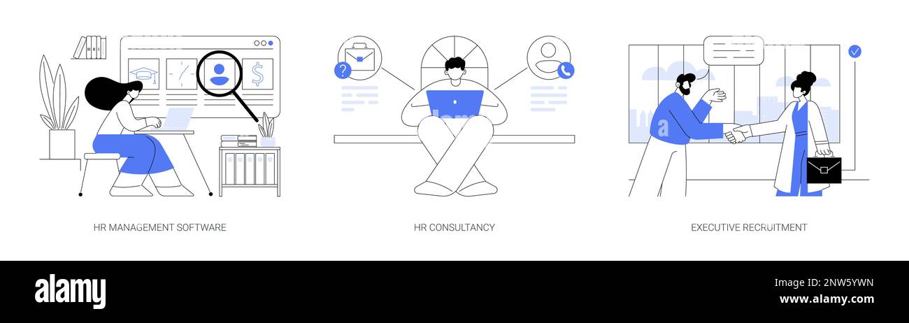 HR manager abstract concept vector illustrations Stock Vector Image ...