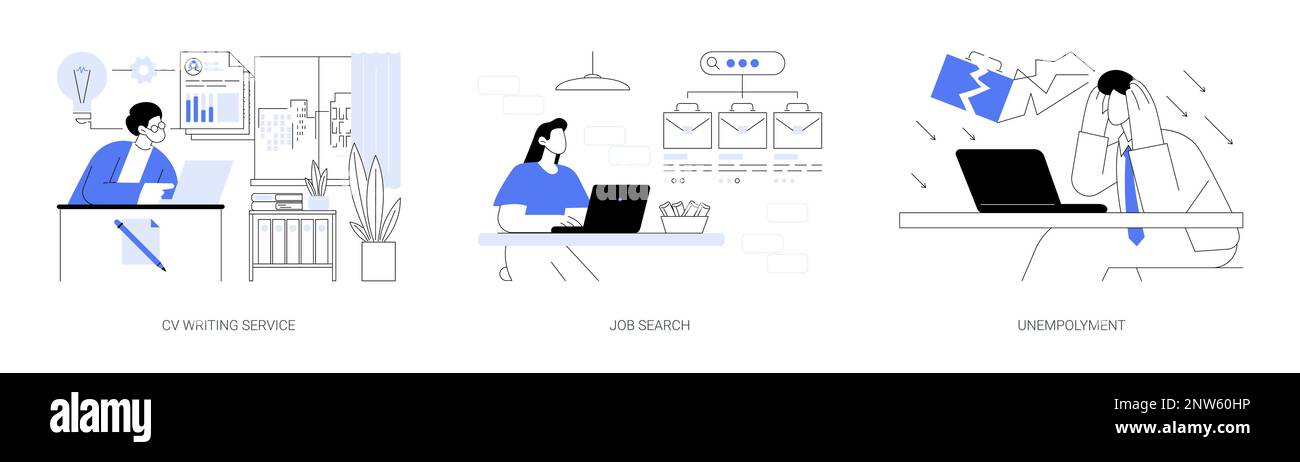 Headhunting agency abstract concept vector illustrations Stock Vector ...