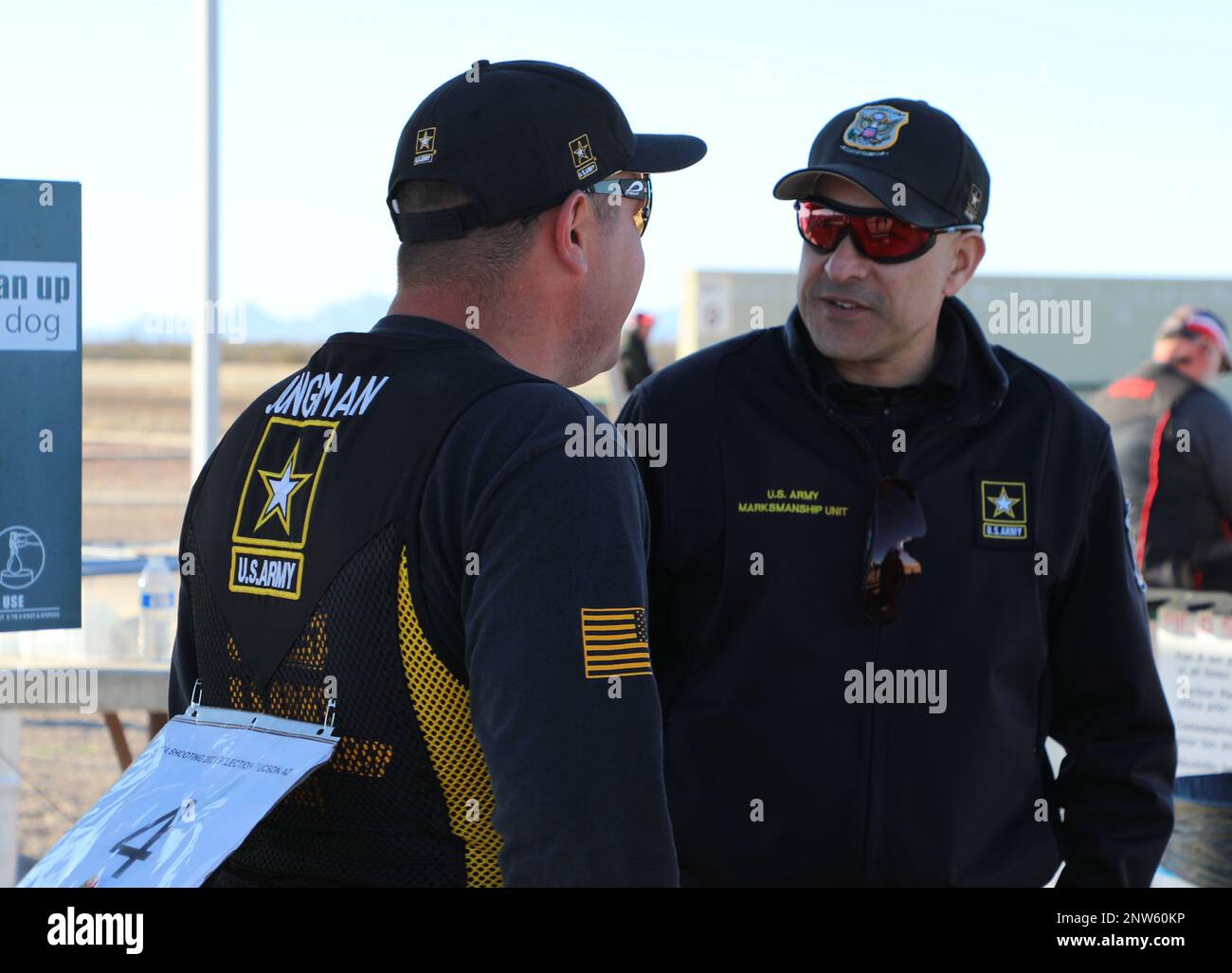 Sgt. 1st Class Jeffery Holguin, the USAMU Shotgun team chief, talks ...