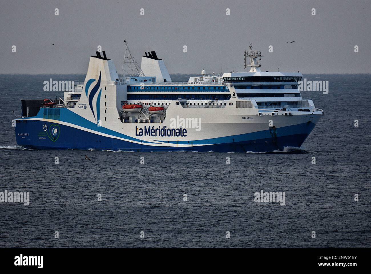 The liner Kalliste passenger ship arrives at the French Mediterranean ...