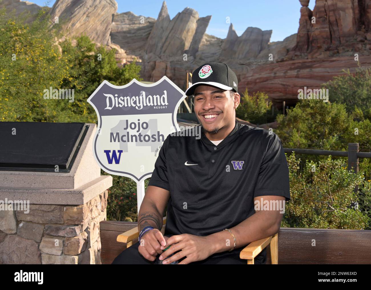 Washington Huskies defensive back Jojo McIntosh at the Rose Bowl team ...