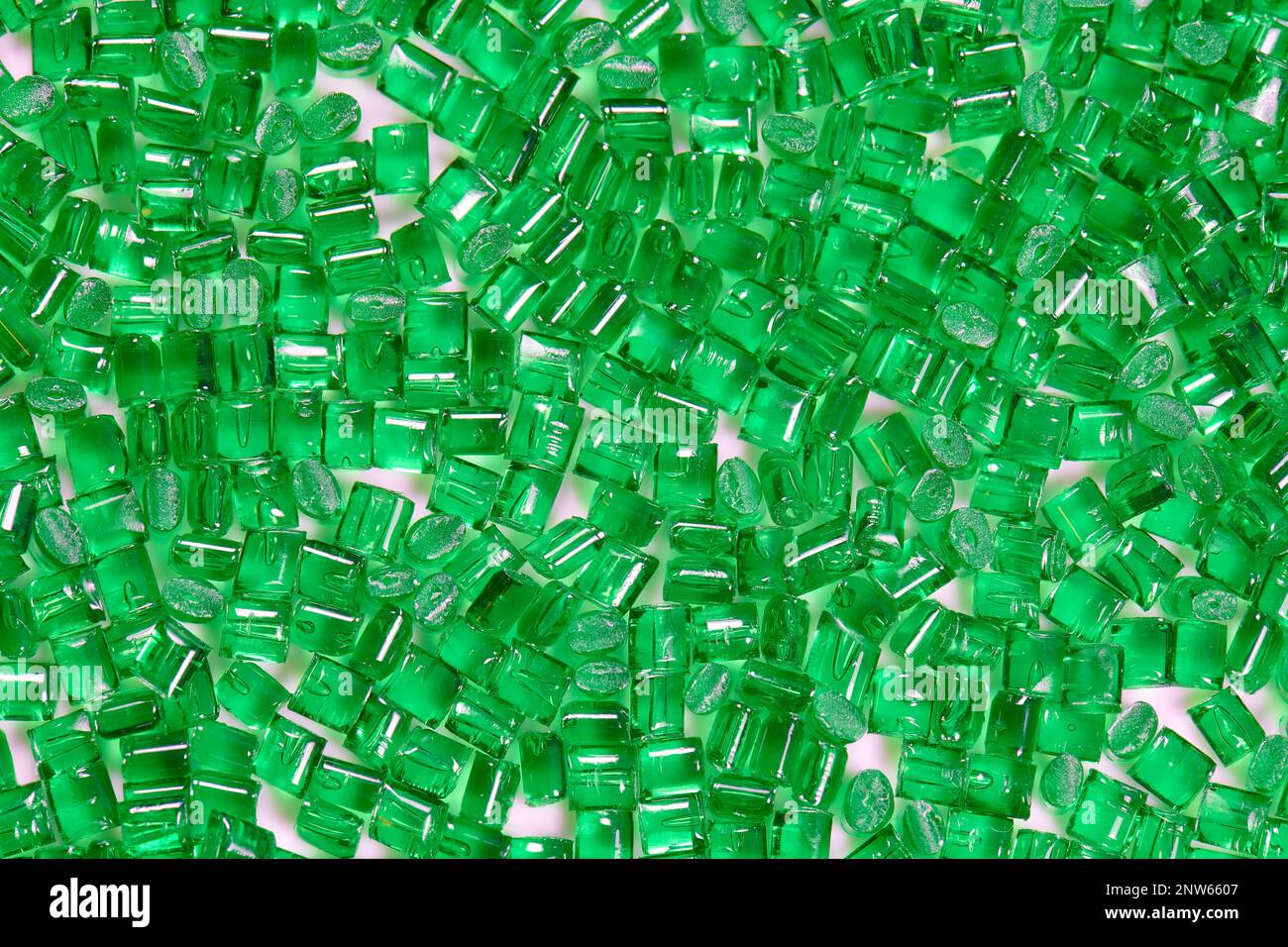 green transparent colored polymer resin in laboratory for background ...