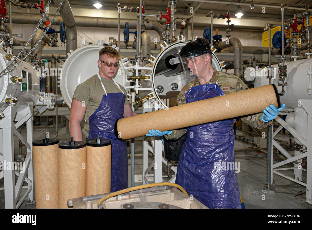 Senior Airmen Jacob Leatherwood and Keaton Burgess from the 134th Air ...