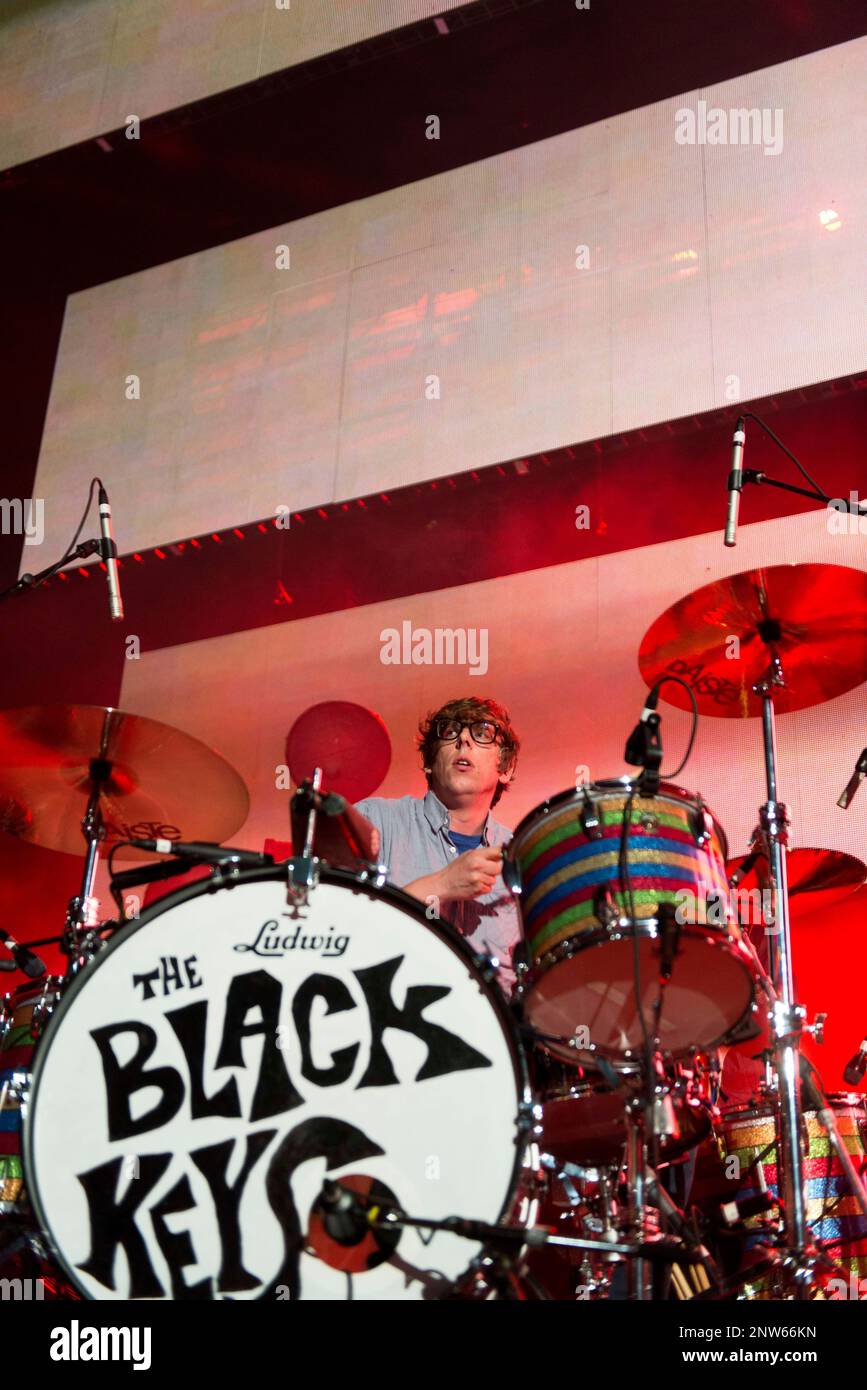 Patrick Carney of Black Keys performs at the 2013 KROQ Weenie Roast on ...