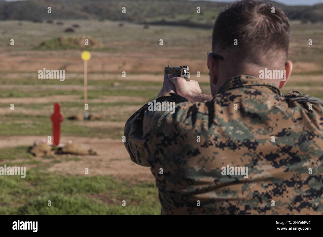 U.S. Marine Corps Cpl. Jousha Tate, an marksmanship trainer with ...