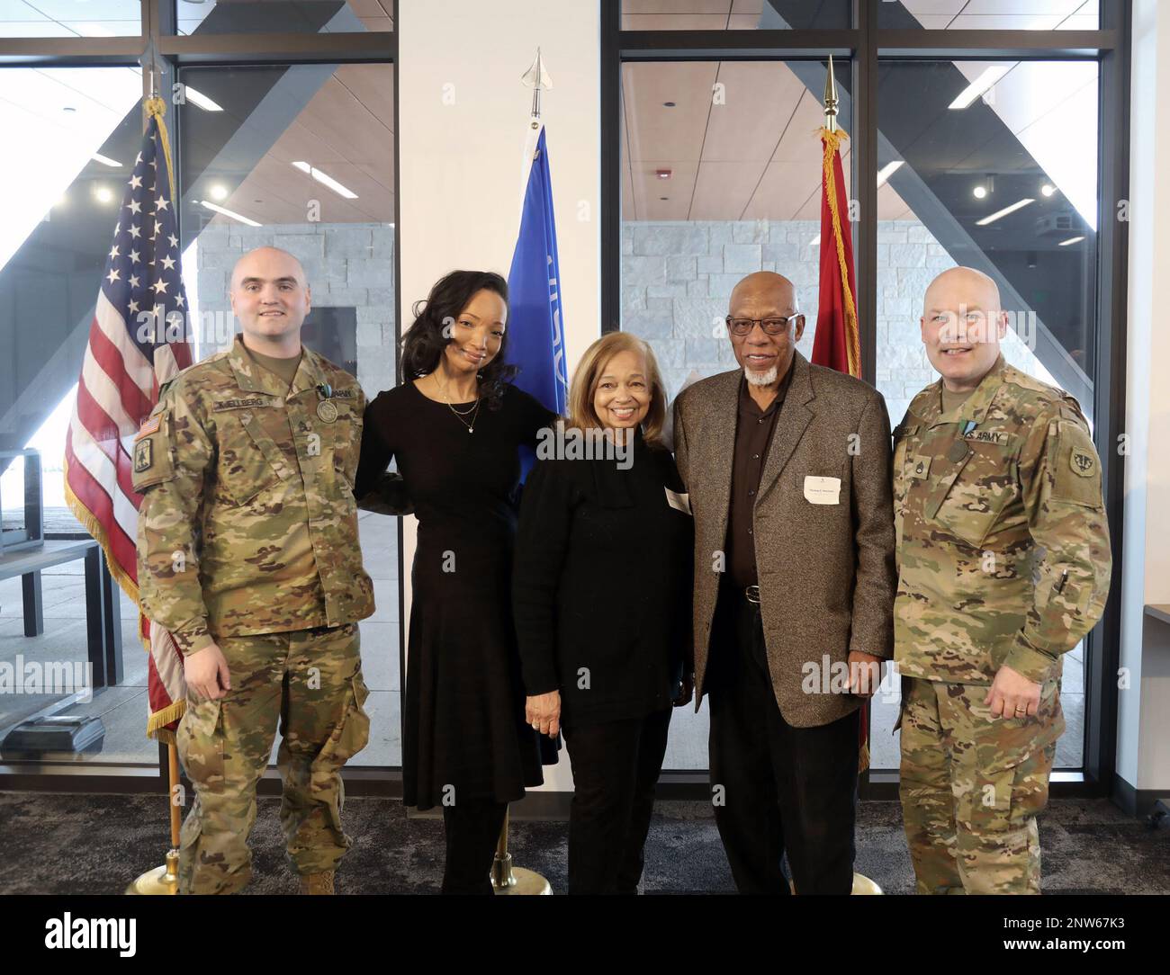 Staff Sgt. Matthew Joski (right) of the 1157th Transportation Company ...