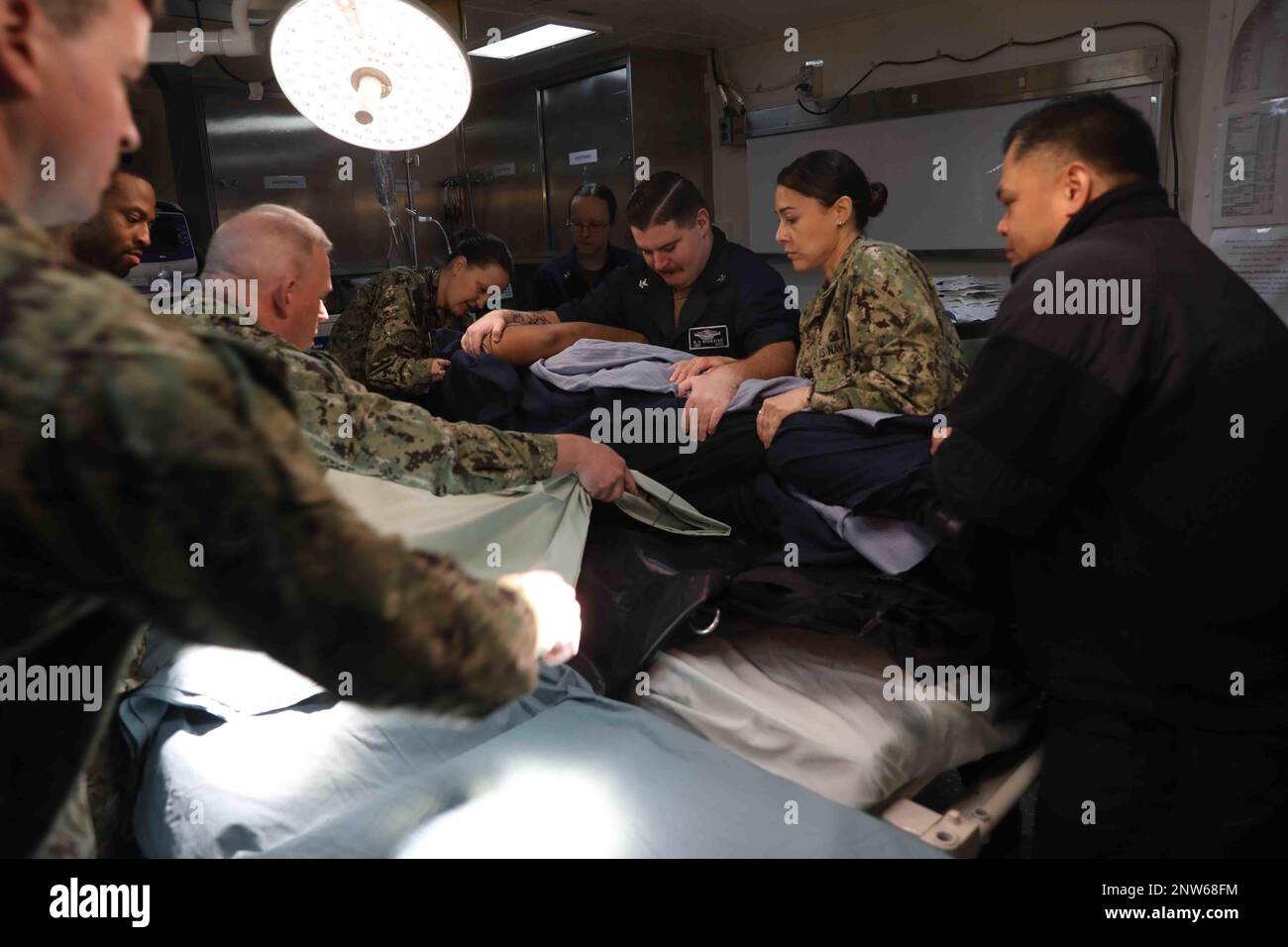 NORFOLK, Va. (Feb. 16, 2023) Wasp-class amphibious assault ship USS ...