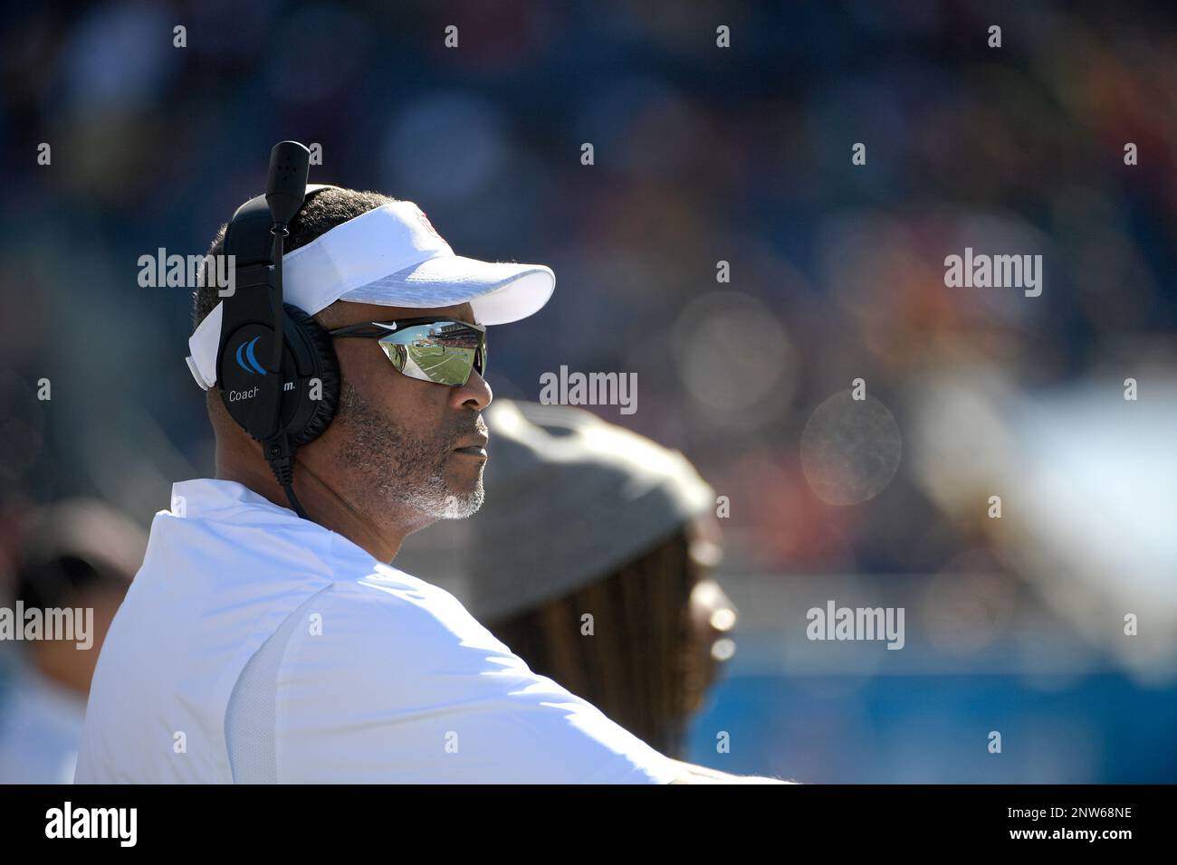 Bethune-Cookman head coach Terry Sims watches from the sideline during ...