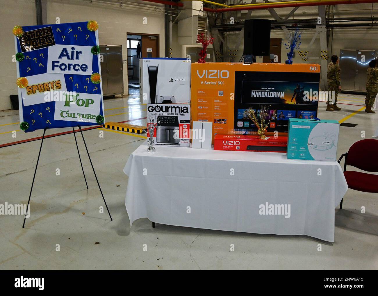 Prizes sit on display at the 316th Wing 2022 Annual Awards Ceremony at ...