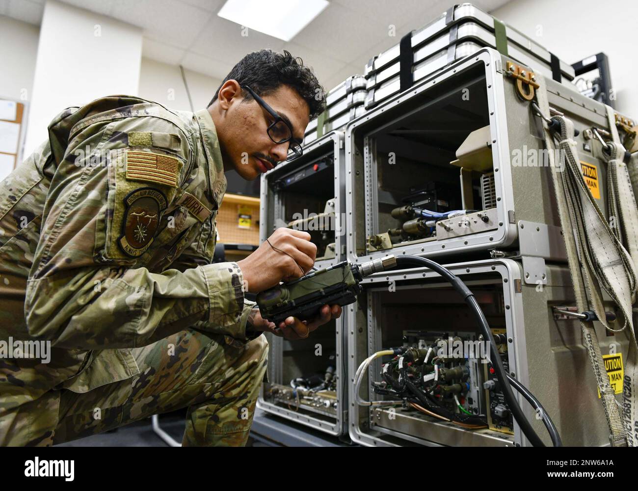 U.S. Air Force Senior Airman Amil-lion Wilburn, 909th Air Refueling ...