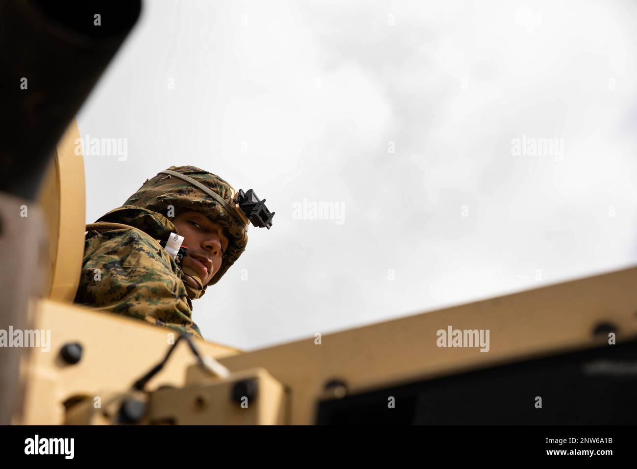 U.S. Marine Corps Lance Cpl. Malik Madden, a motor transport operator ...