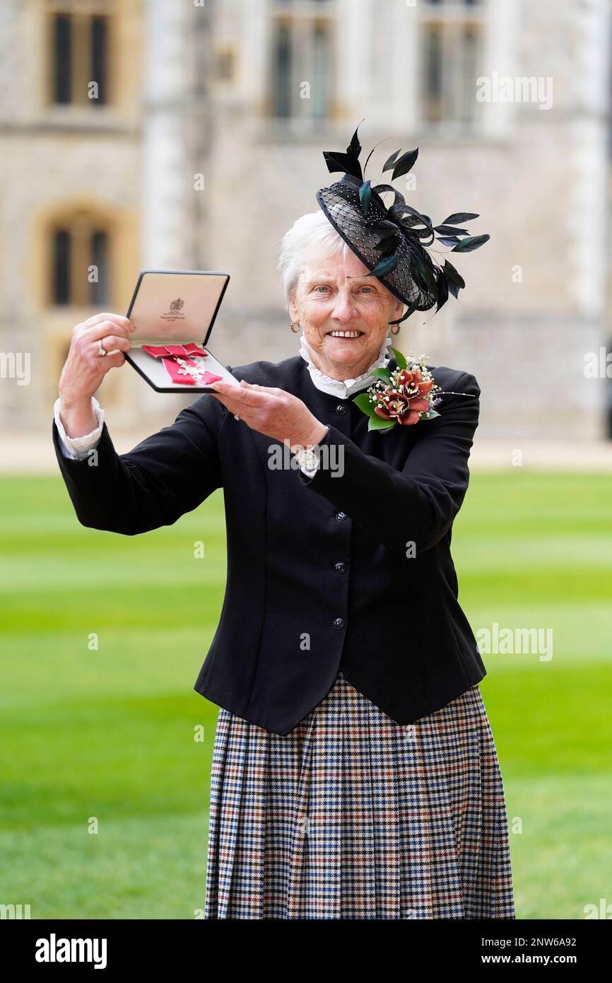 Faith Rutterford after being made a Member of the Order of the British ...