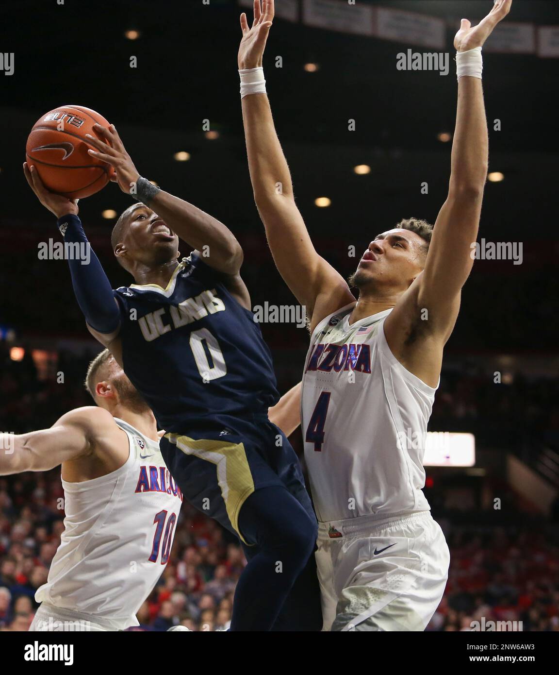 TUCSON, AZ - DECEMBER 22: UC Davis Aggies guard TJ Shorts II (0) lays ...