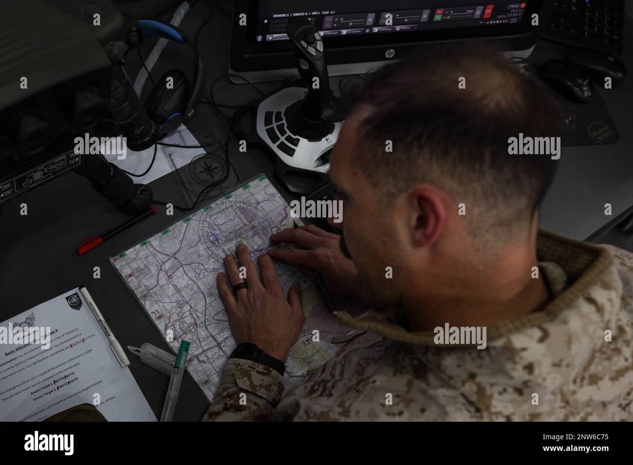 U.S. Marine Corps Sgt. Richard Key, a fire support Marine with 3rd Air ...