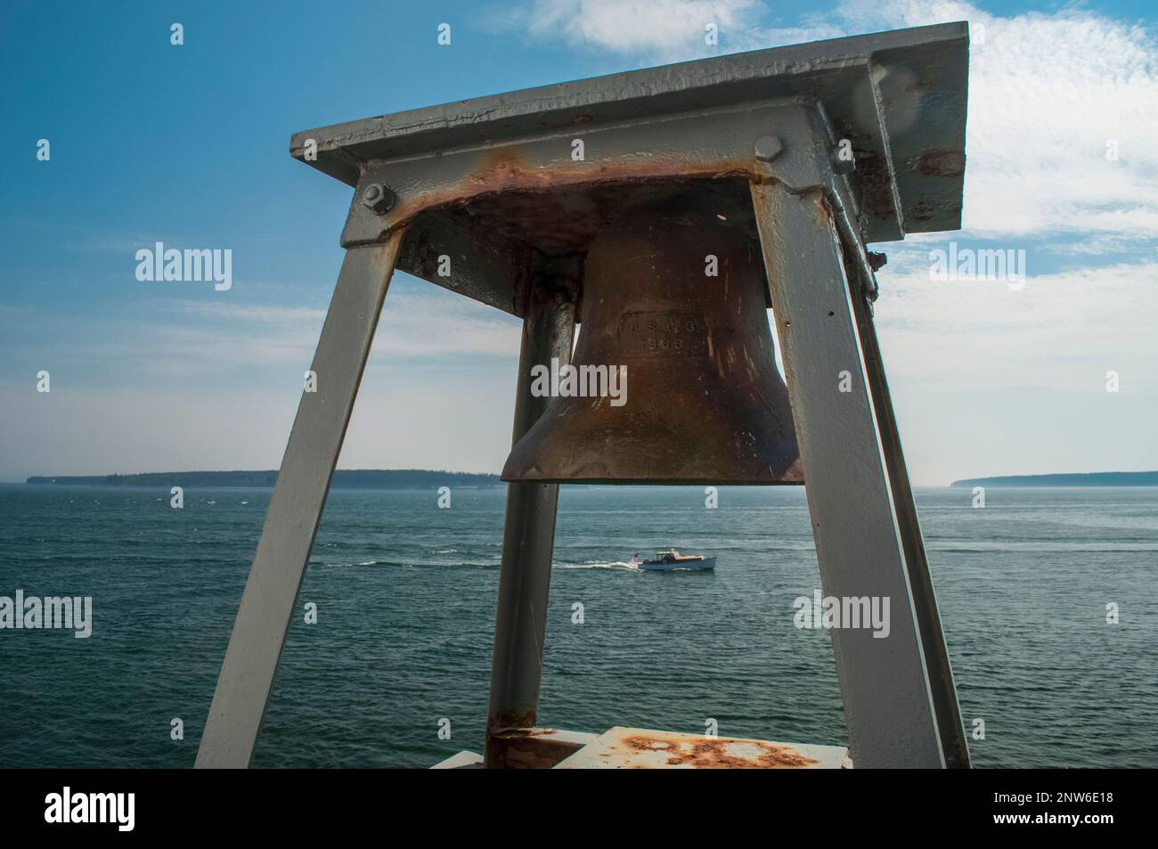 Fog Bell At The Historic Bass Harbor Head Lighthouse In Acadia National ...