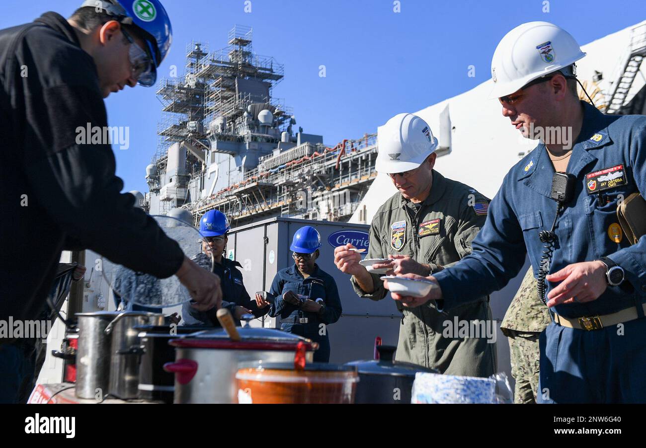 SAN DIEGO (Jan. 25, 2023) Capt. Aaron Taylor, center right, and Command ...