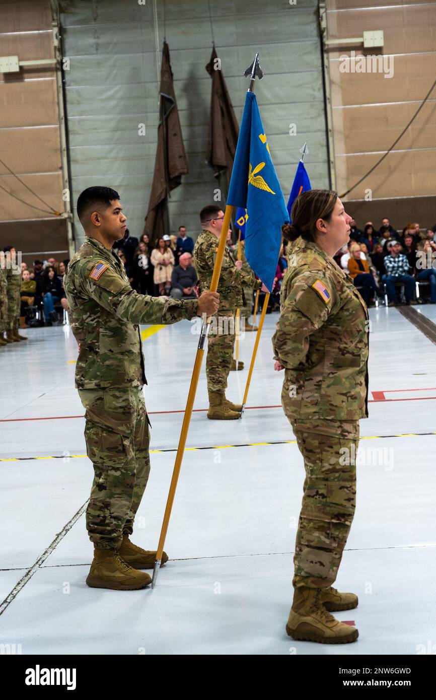 U.S. Army soldiers from the 106th Aviation Regiment take part in a ...