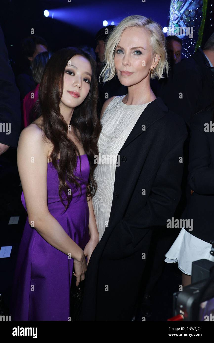 Jisoo and Charlize Theron attends the Dior Womenswear Fall Winter 2023 ...